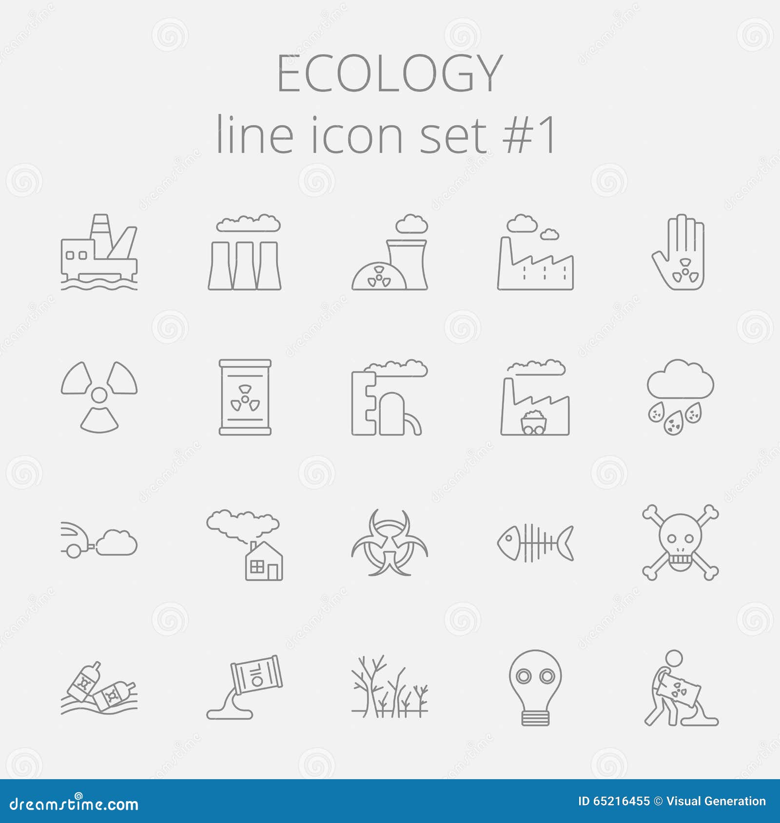 Ecology icon set stock vector. Illustration of concept - 65216455