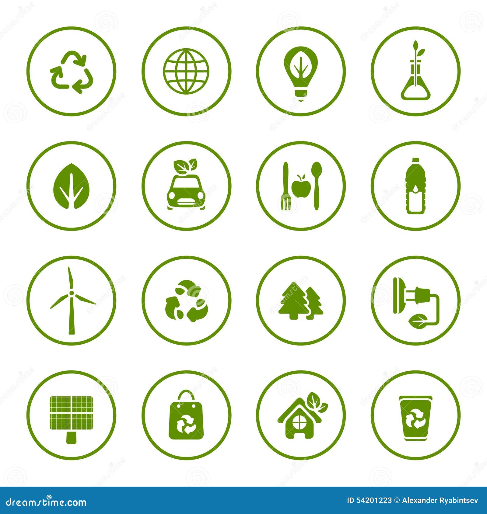 Ecology icon set stock vector. Illustration of ecology - 54201223
