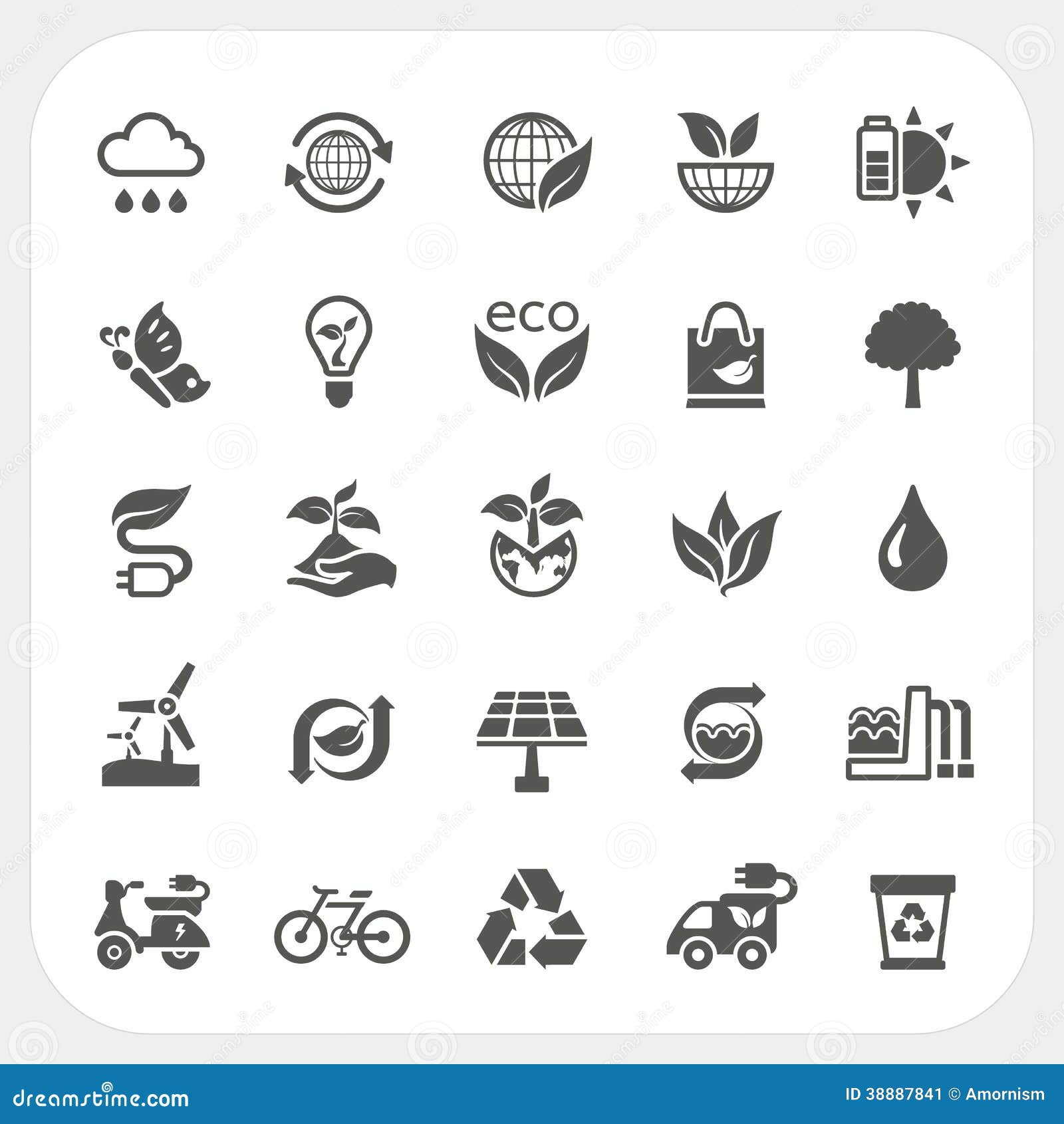 Ecology icons set stock vector. Illustration of energy - 38887841