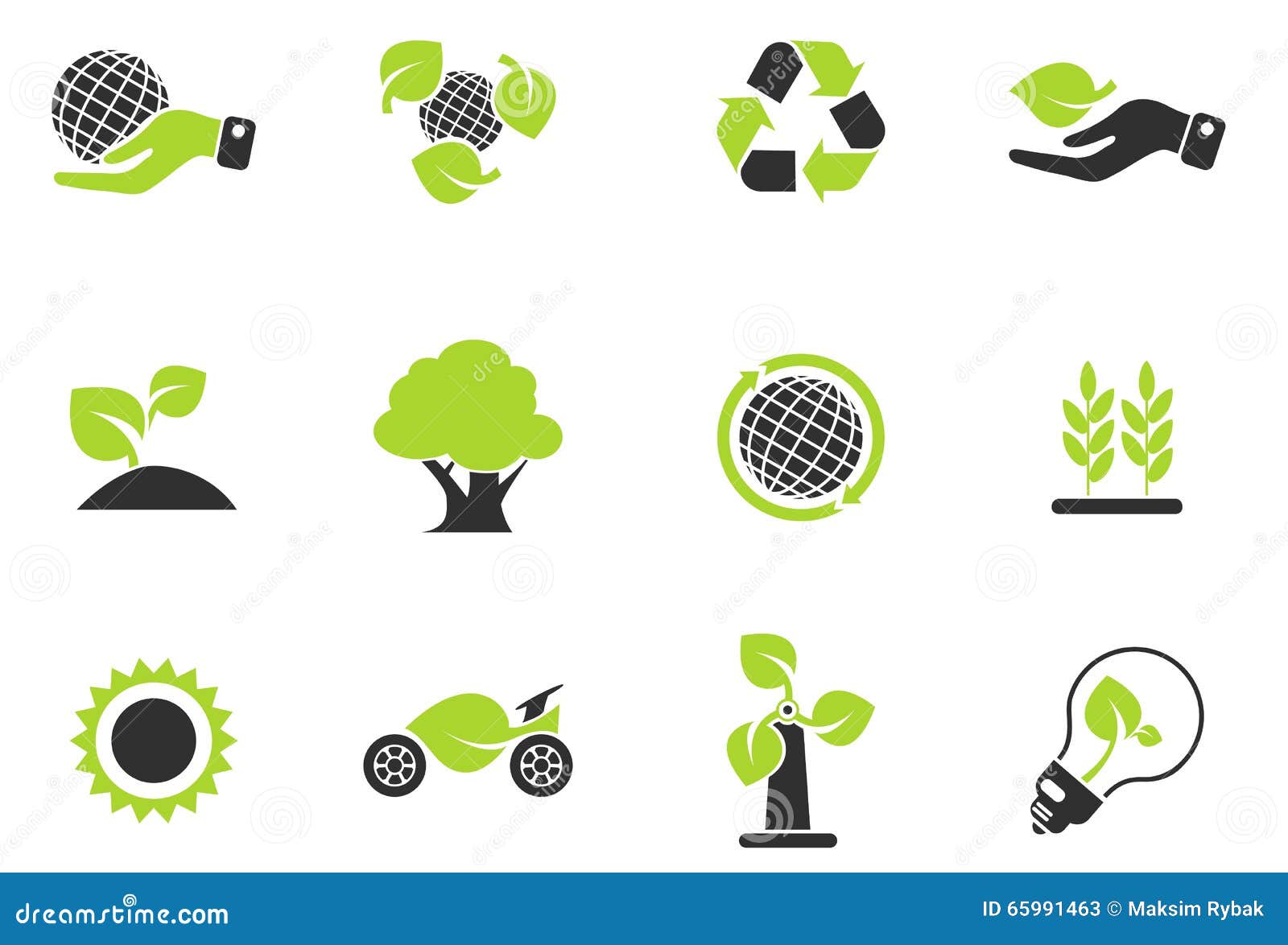 Ecology Icons stock vector. Illustration of design, symbol - 65991463