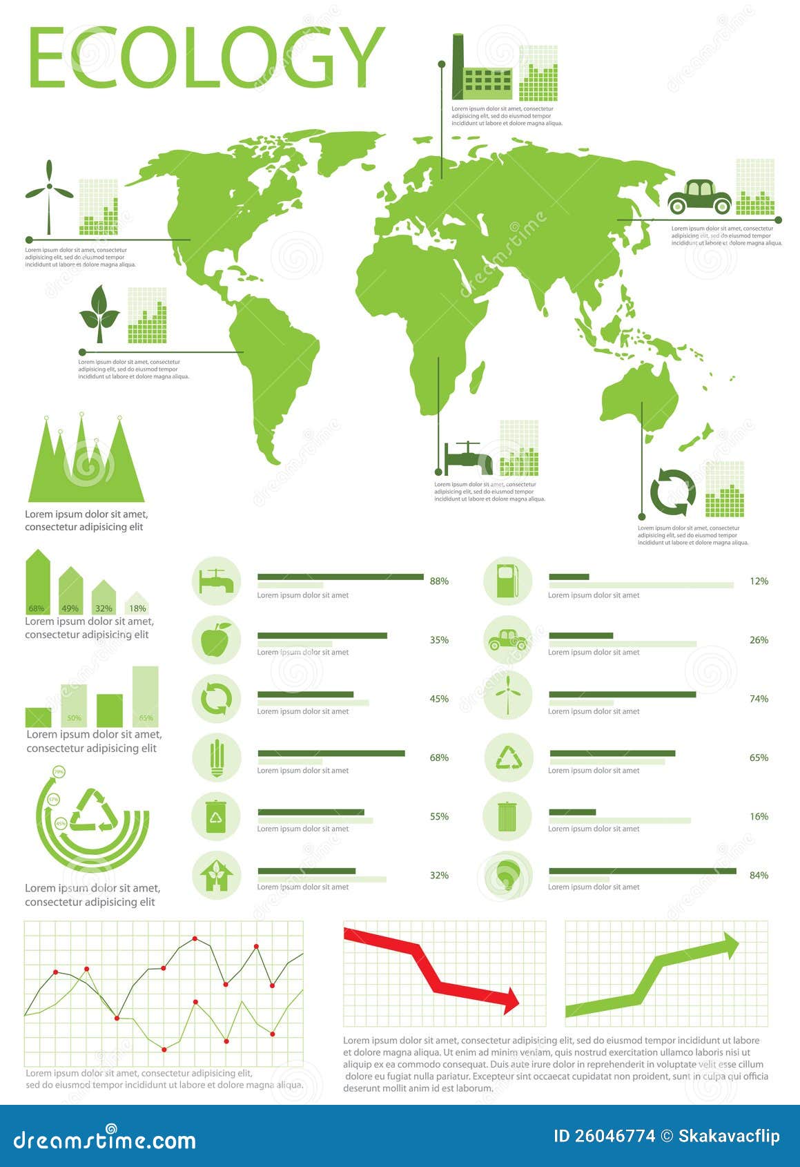 Ecology Info Graphics Cartoon Vector | CartoonDealer.com #22017407