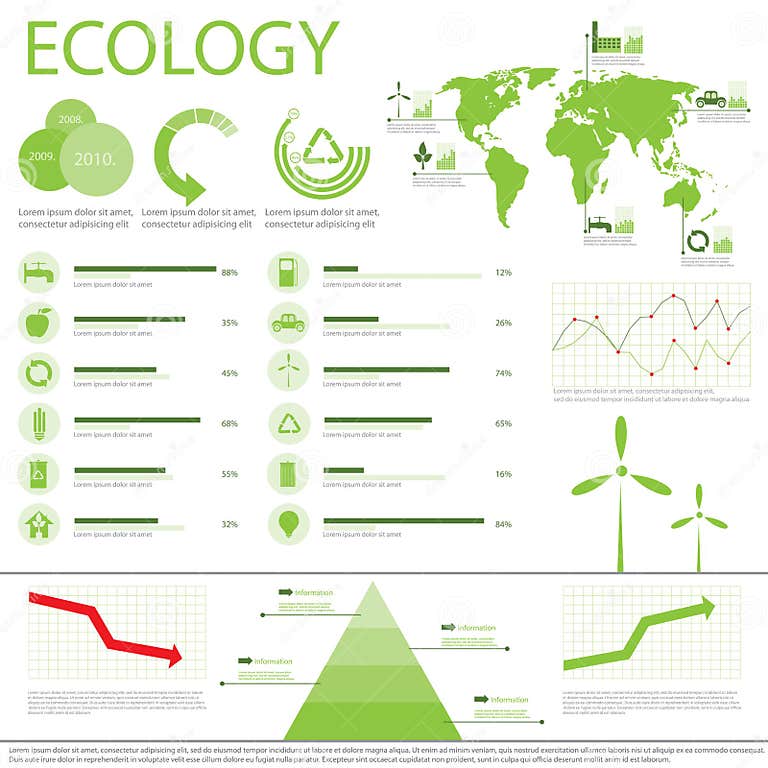 Ecology Info Graphics Collection Stock Vector - Illustration of graphic ...