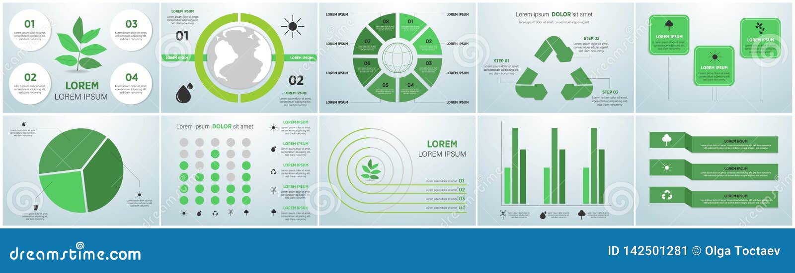Ecology Info Graphics Collection - Sustainable Concept - Charts ...