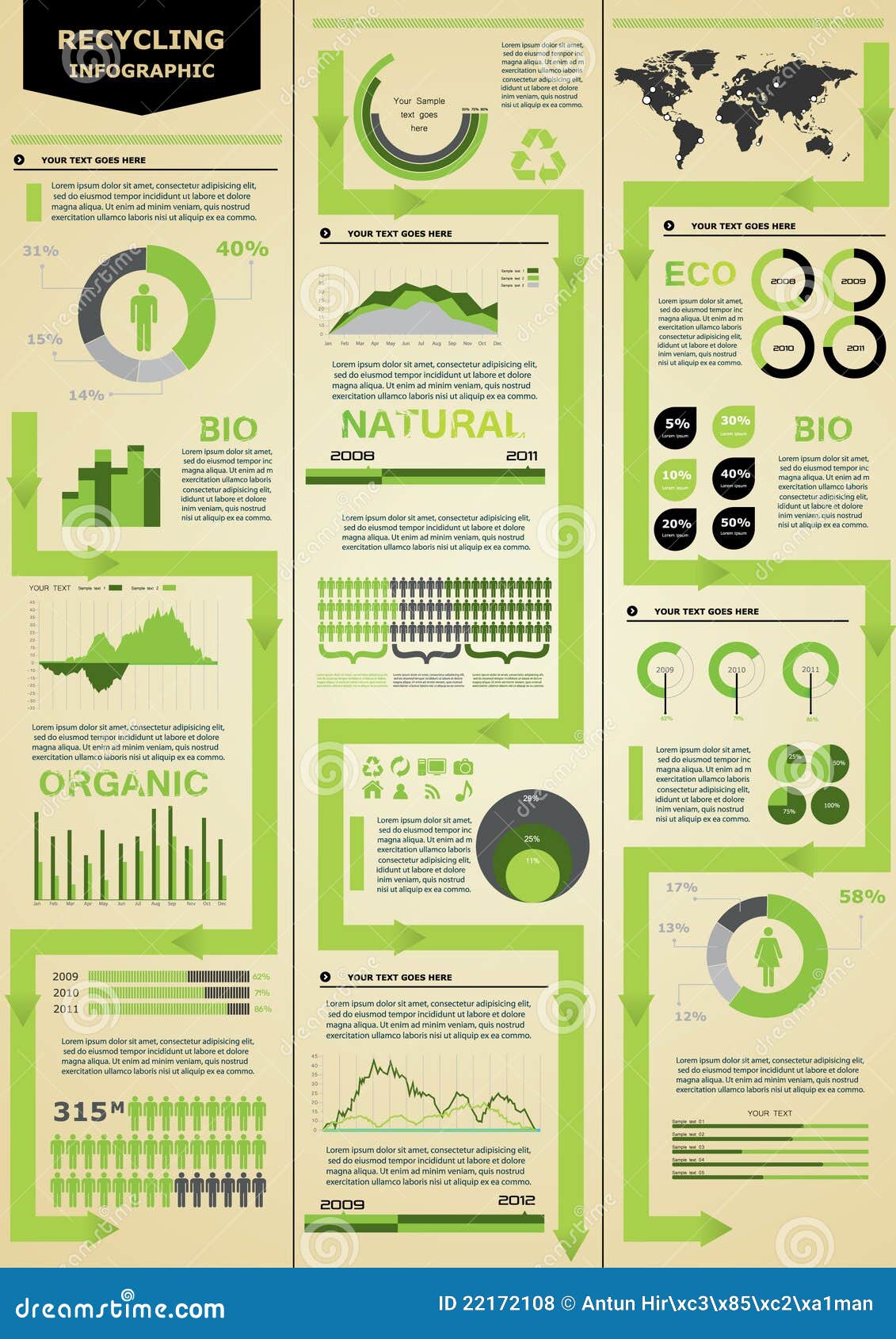 Ecology infographic. stock vector. Illustration of infographic - 22172108