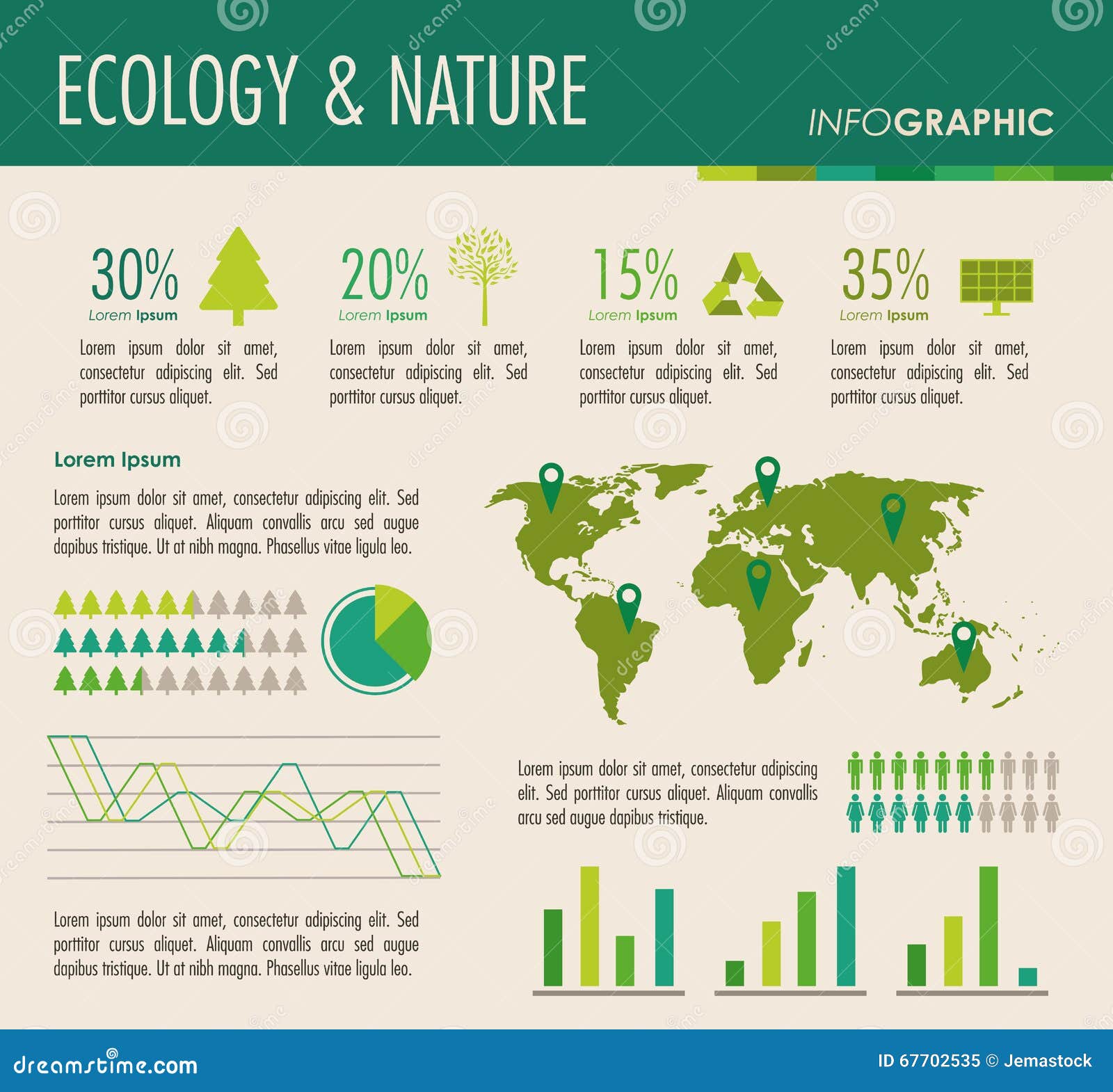 Ecology Infographic design stock vector. Illustration of conservation ...