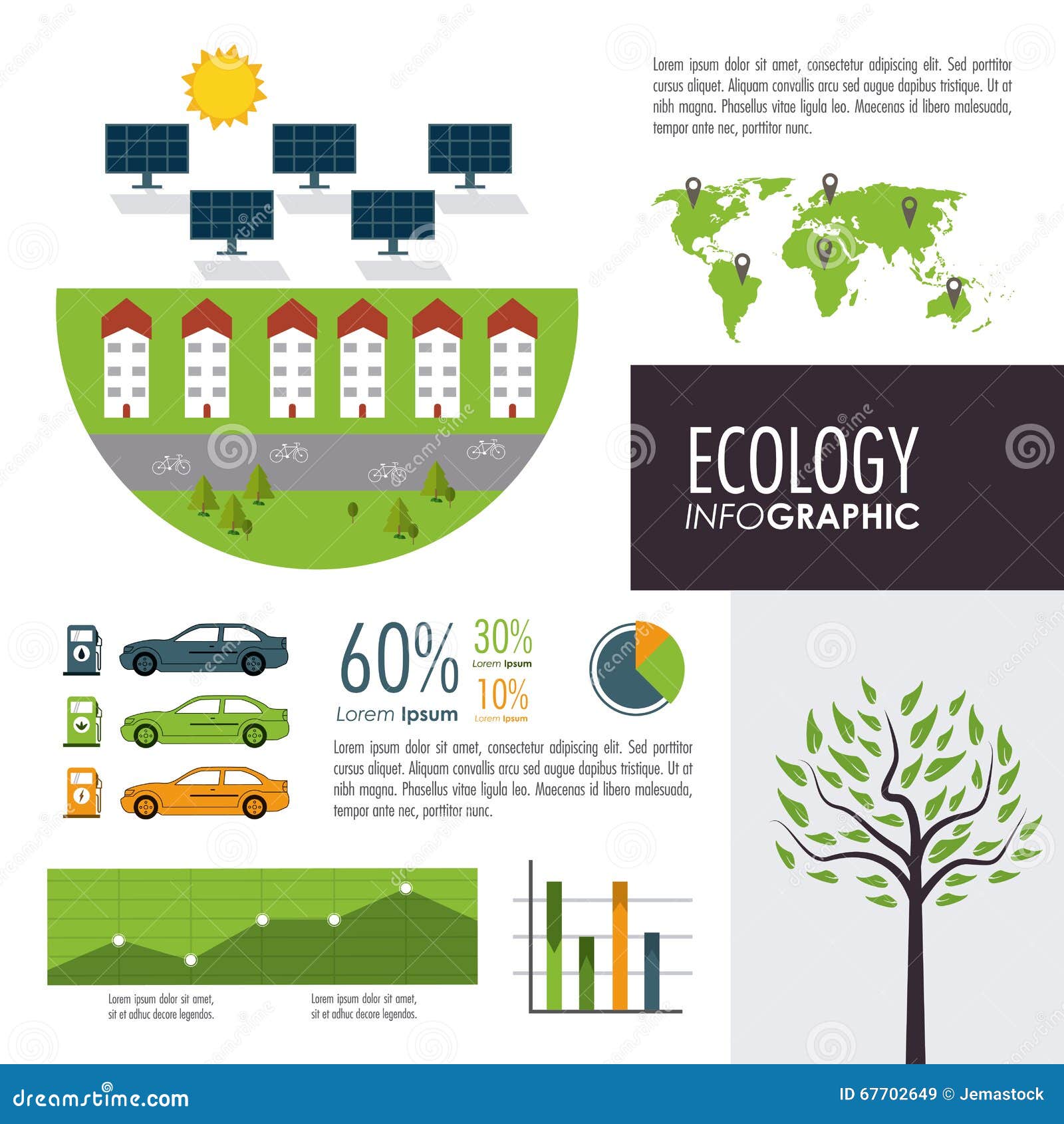 Ecology Infographic design stock vector. Illustration of house - 67702649