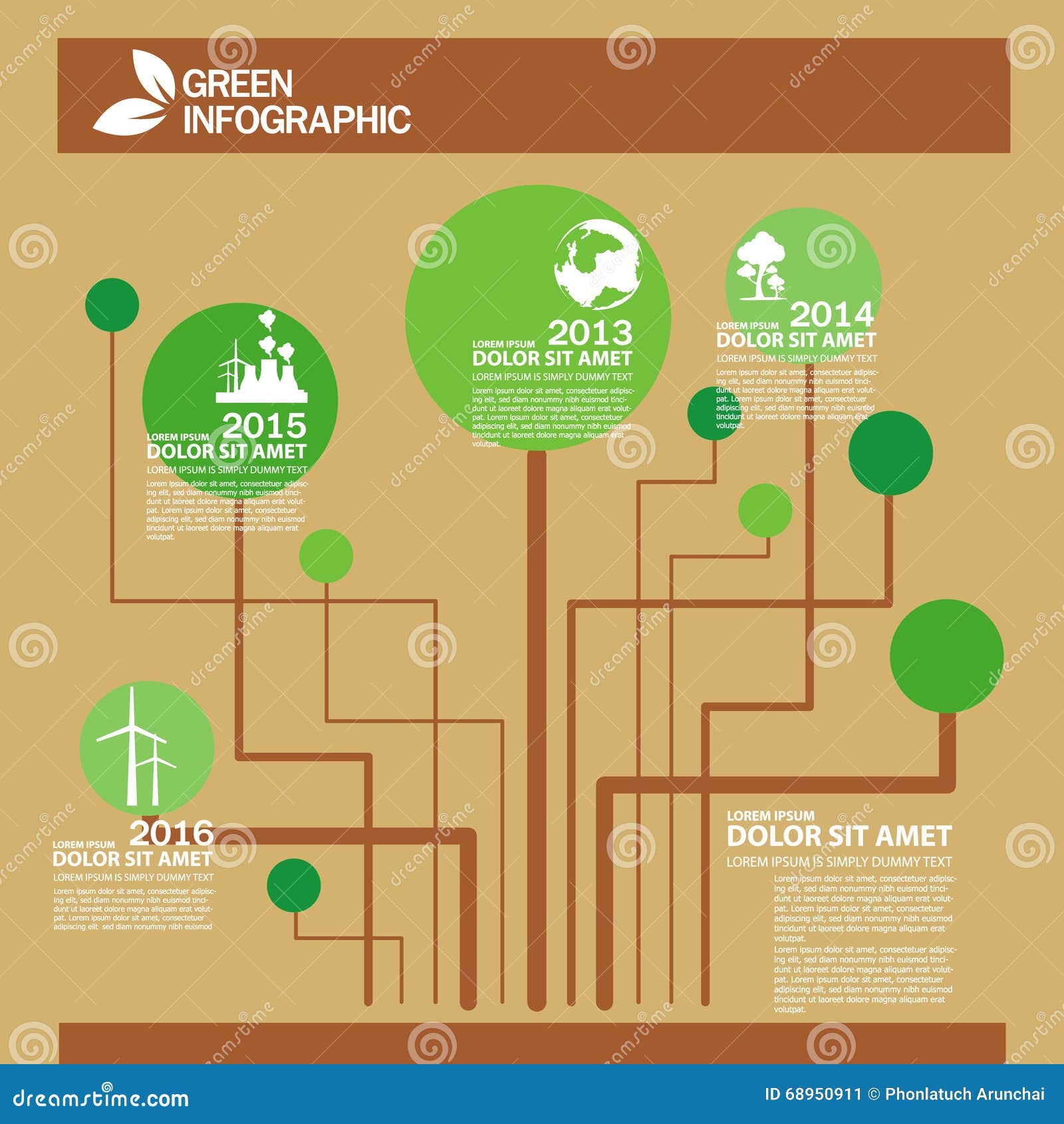 Ecology Infographic Design Template with Graphic Elements Set ...