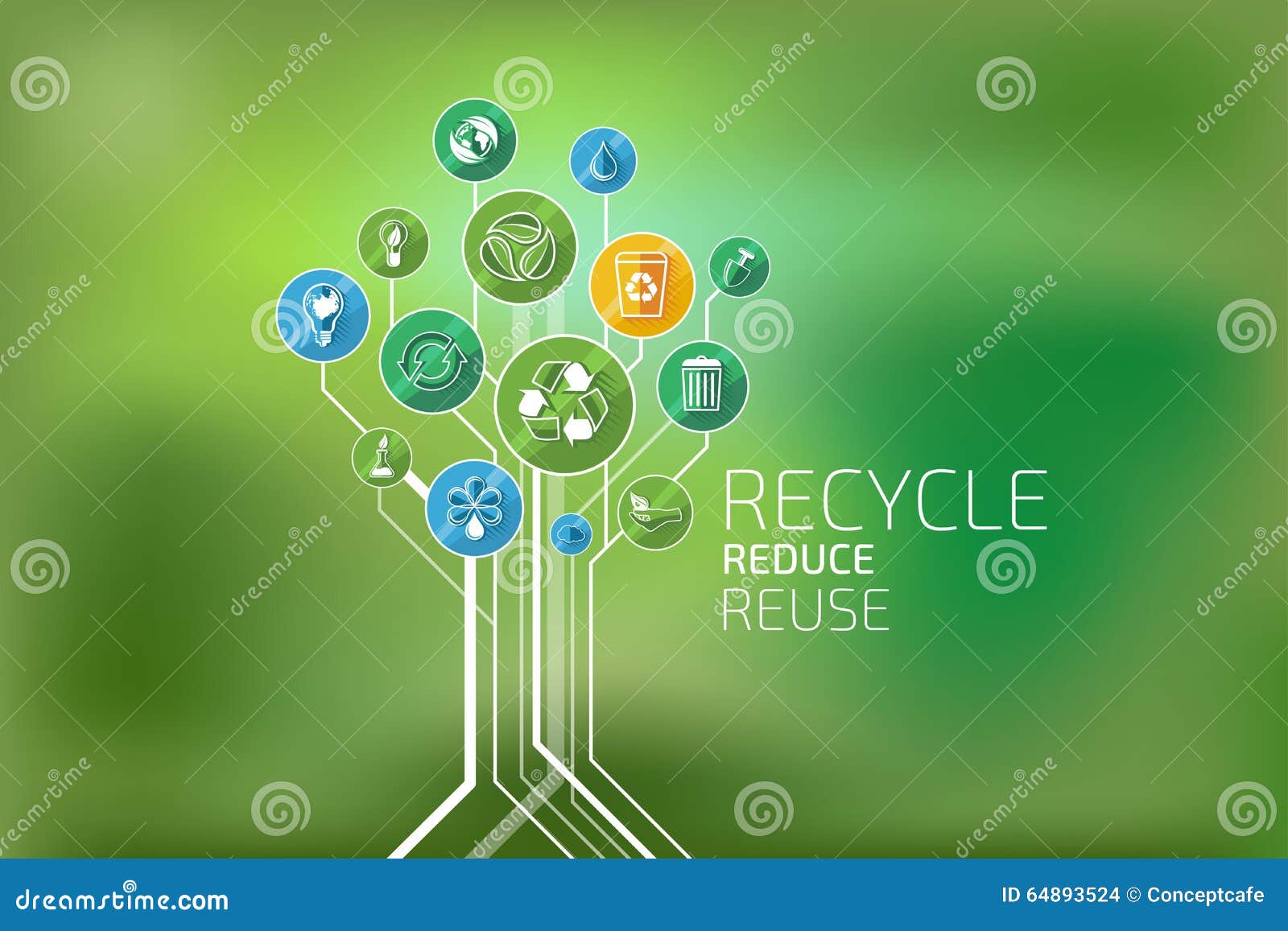 Ecology Infographic. Recycle, Reduce, Reuse Stock Vector - Illustration ...