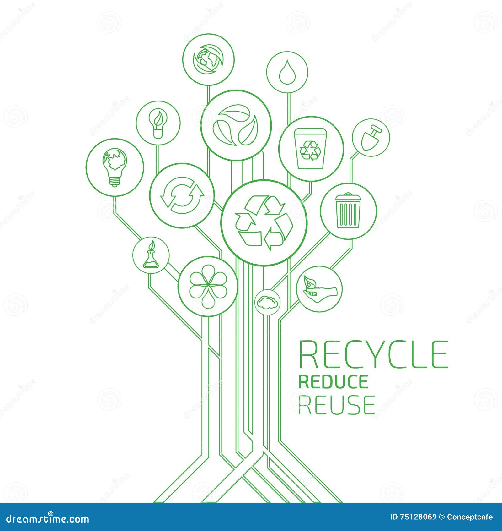 Ecology Infographic. Recycle, Reduce, Reuse Stock Vector - Illustration ...