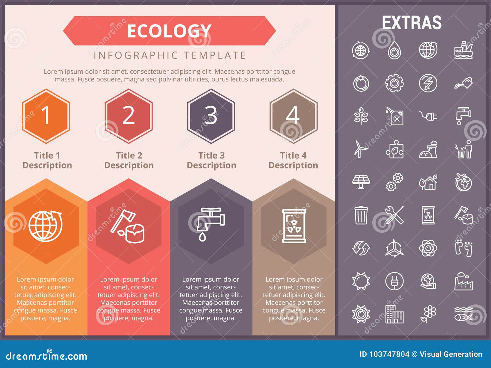Ecology Infographic Template, Elements and Icons. Stock Vector ...