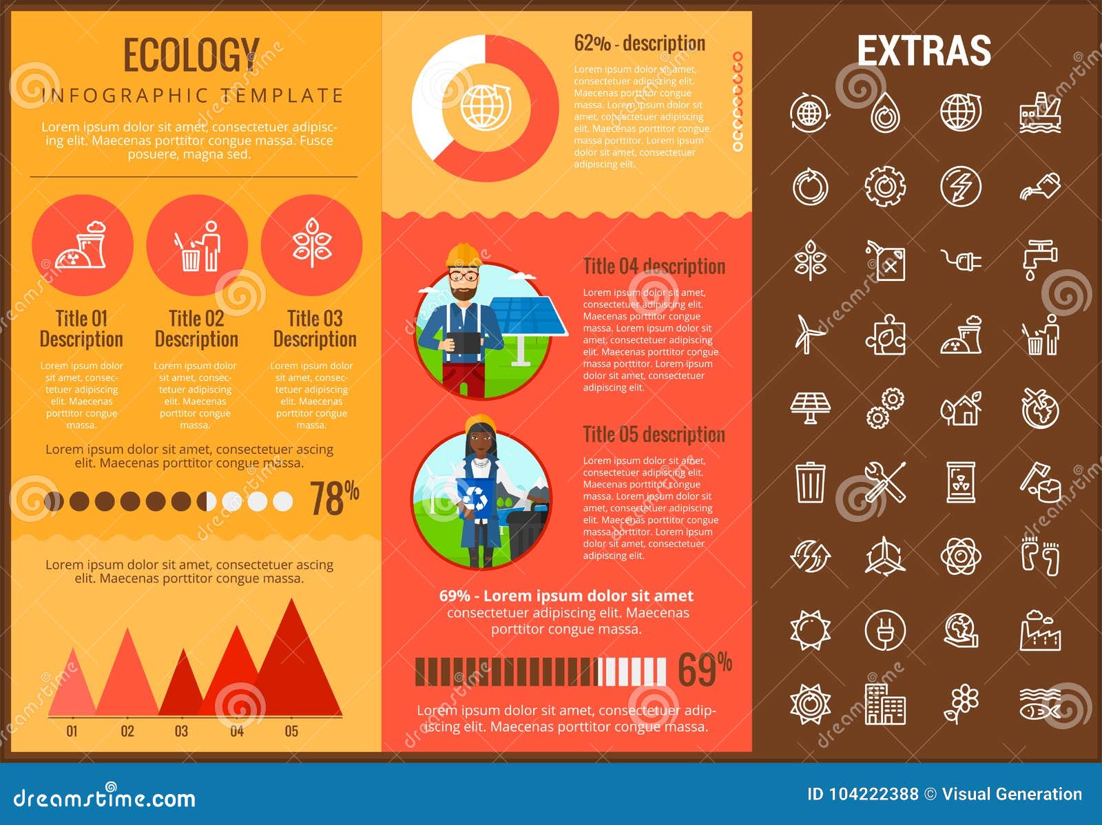Ecology Infographic Template, Elements and Icons. Stock Vector ...