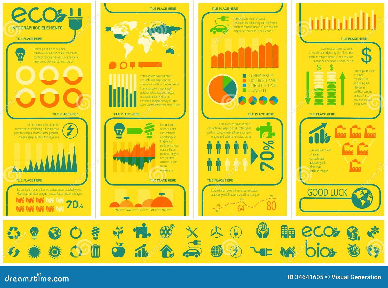 Ecology Infographic Template. Stock Vector - Illustration of pattern ...