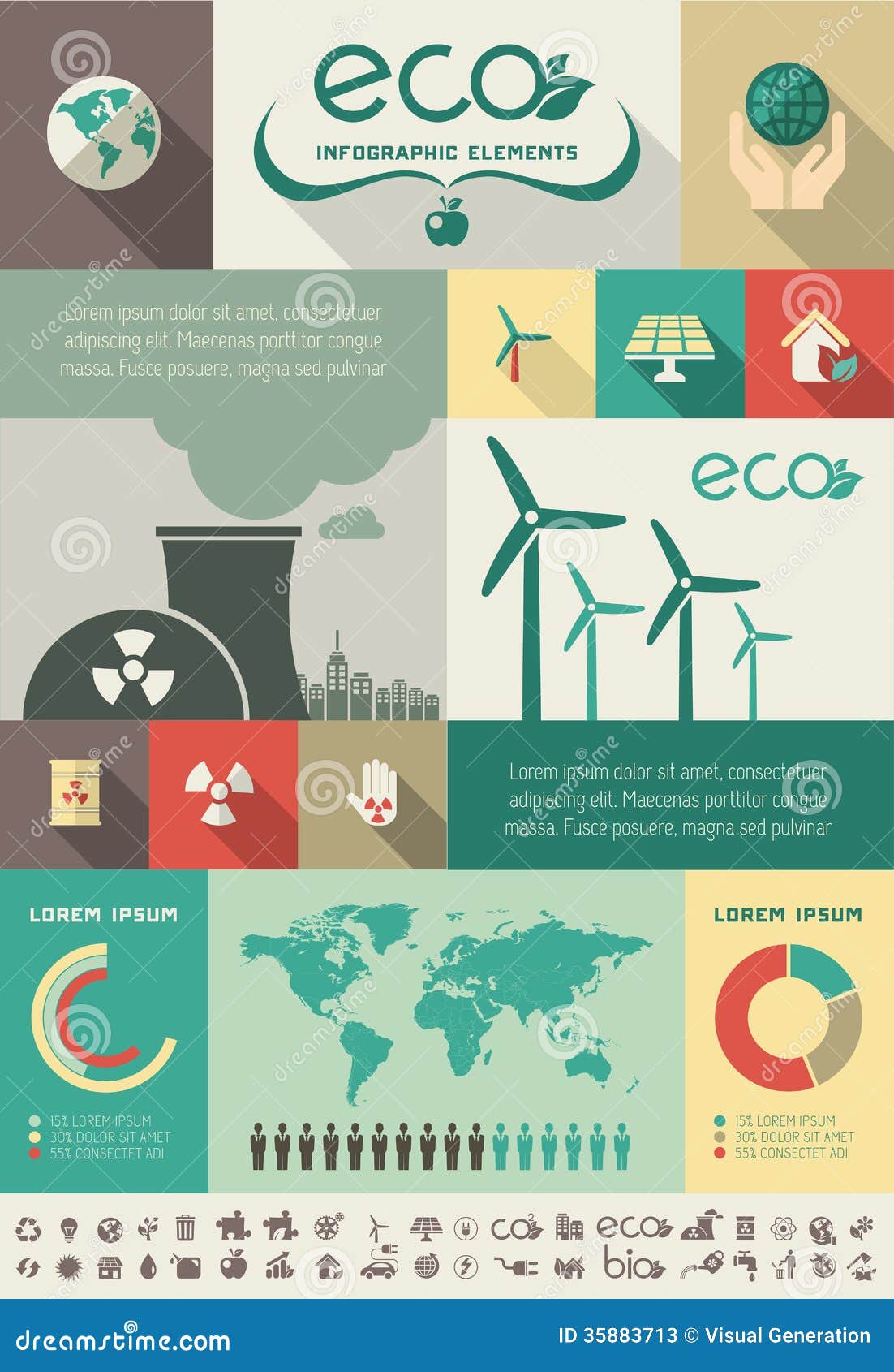 Ecology Infographic Template. Stock Vector - Illustration of ...