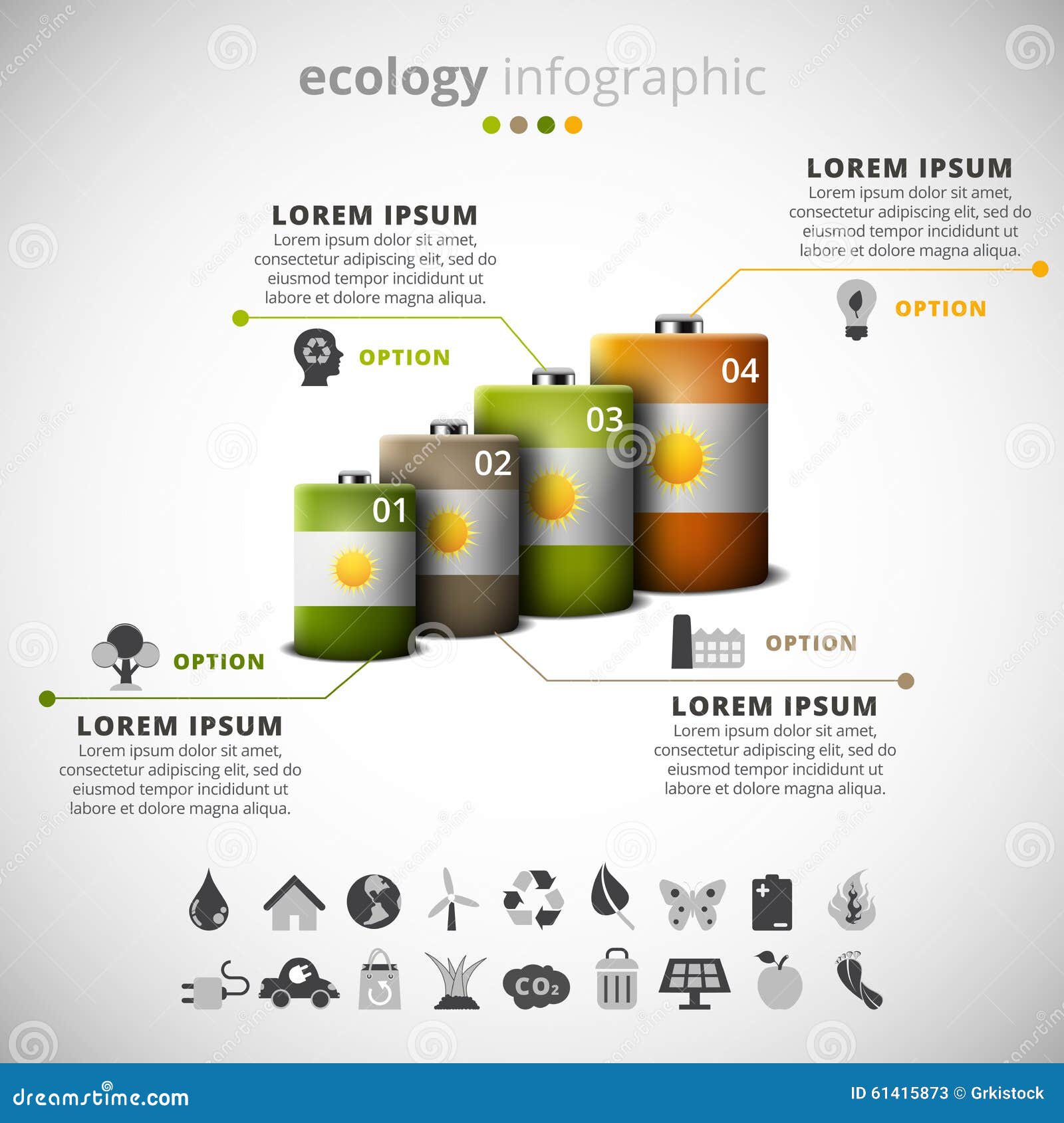 Ecology Infographic stock vector. Illustration of step - 61415873