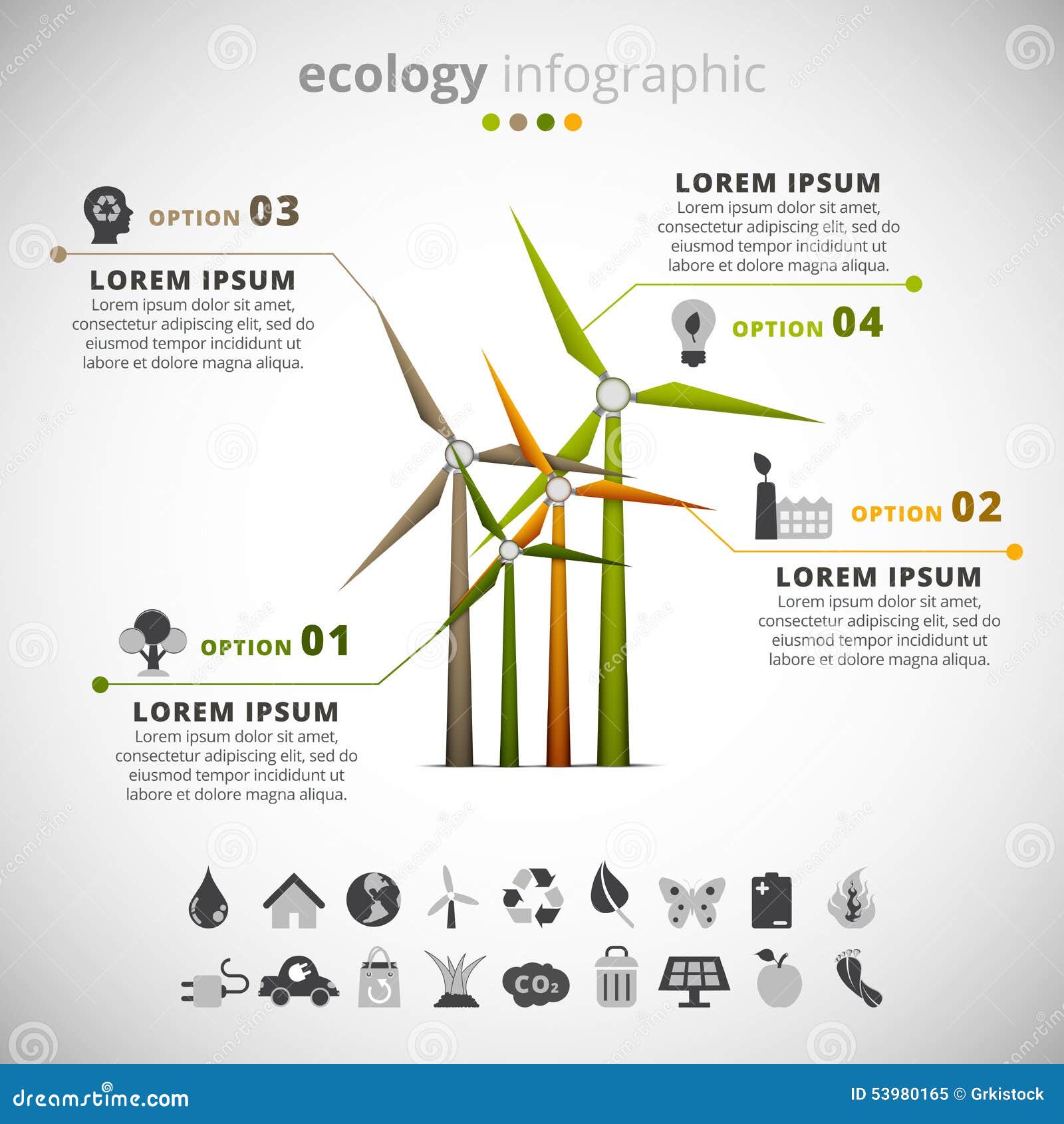 Ecology Infographic stock vector. Illustration of wind - 53980165