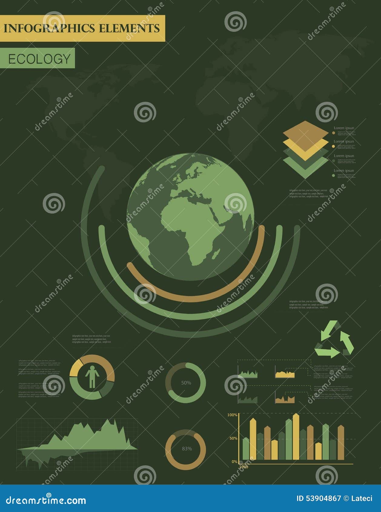 Ecology Infographics Collection Stock Illustration - Illustration of ...