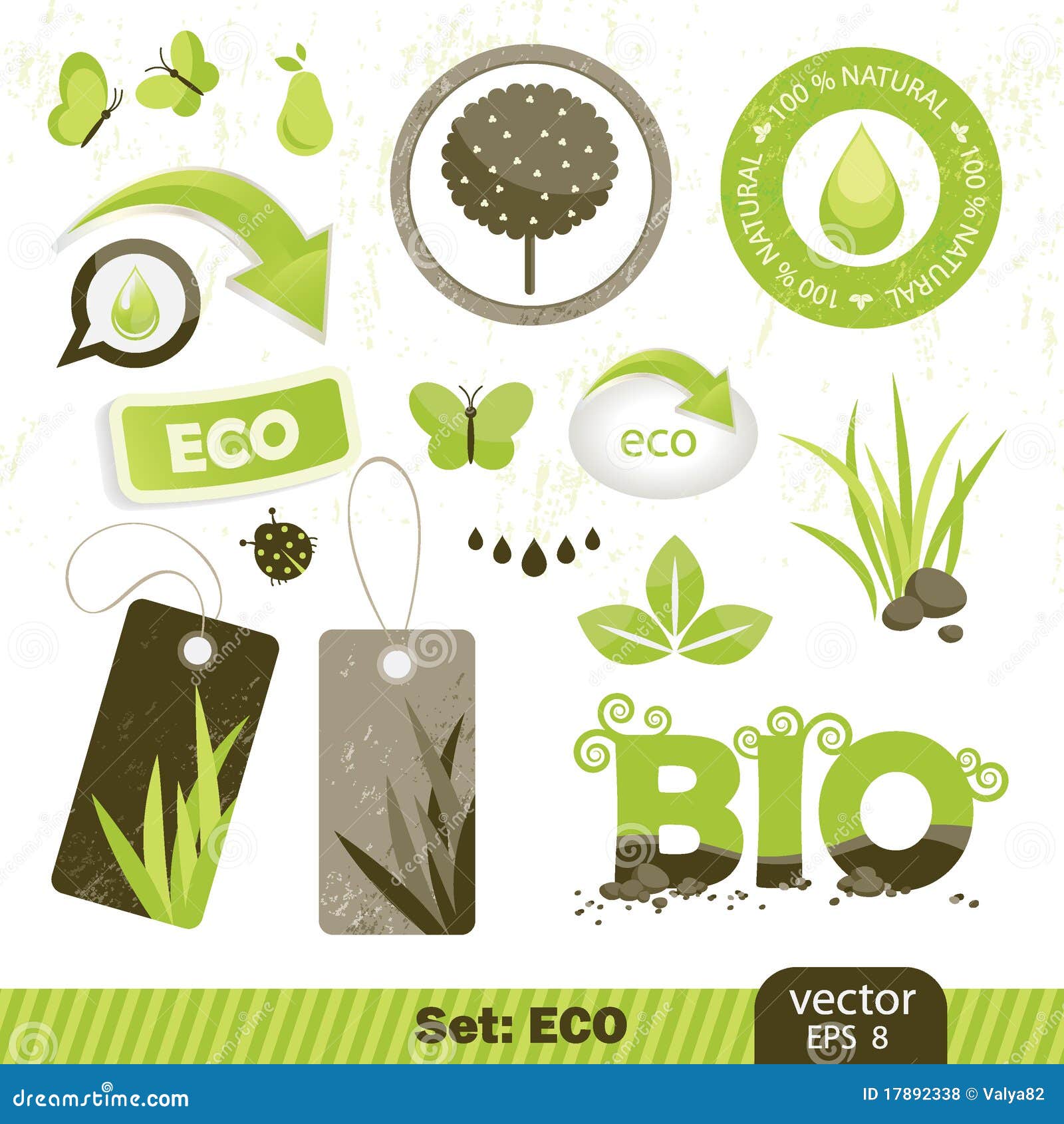 Ecology labels stock vector. Illustration of nature, fresh - 17892338