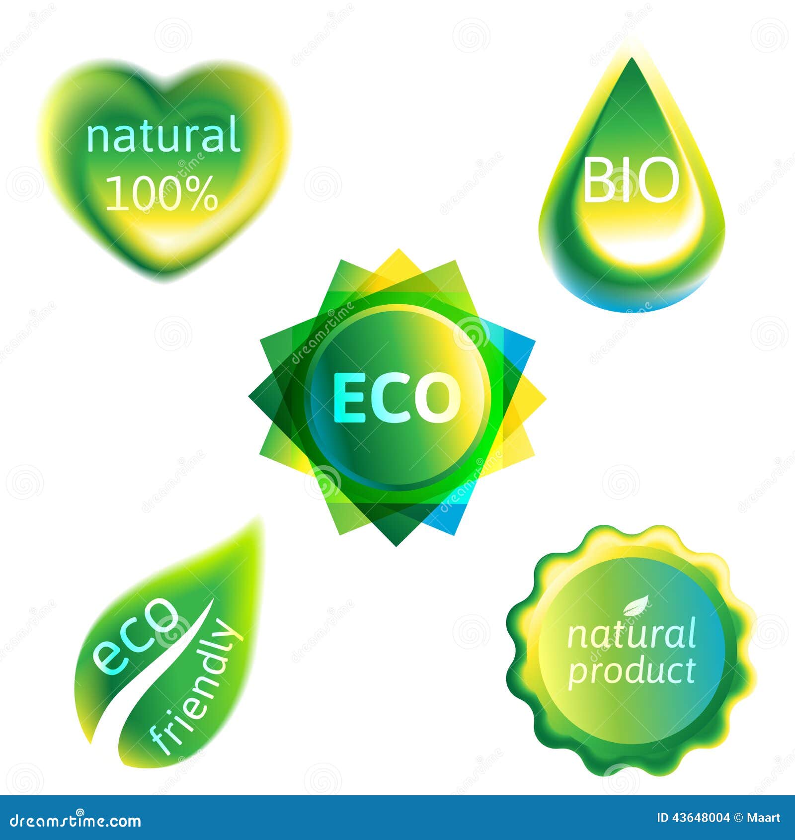 Ecology labels set stock vector. Illustration of plant - 43648004