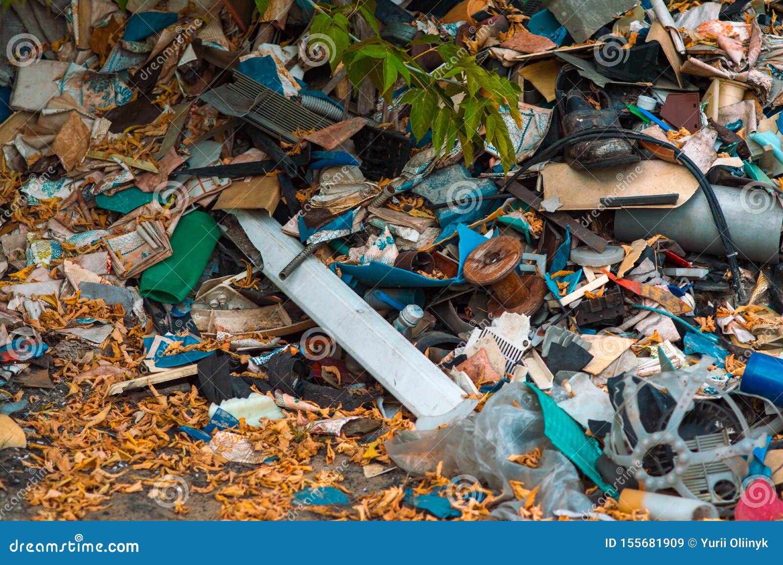 Ecology Nature Pollution by Garbage and the Globe Stock Image - Image ...