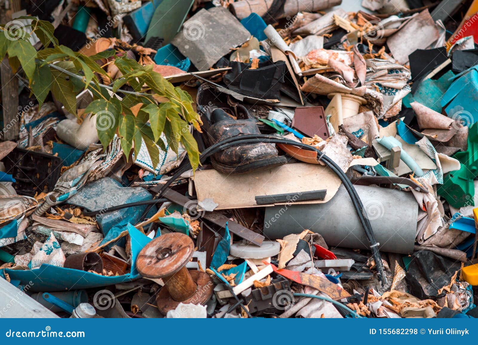 Ecology Nature Pollution by Garbage and the Globe Stock Photo - Image ...