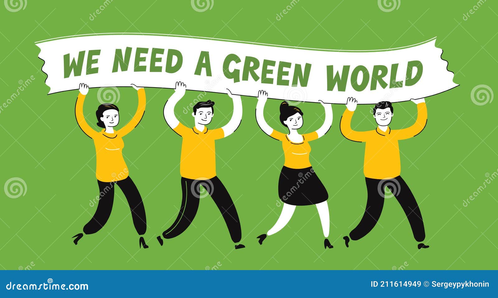 Ecology Protest, Ecological Movement. Environmental Activism Concept ...