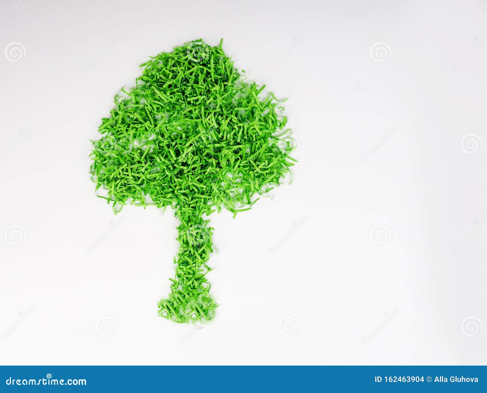 Ecology Recycle Concept with Tree Made from Shredded Green Paper ...