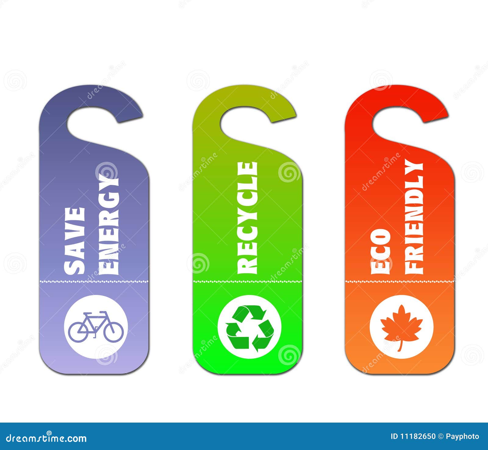 Ecology and Recycle Tags for Environmental Design Stock Illustration ...