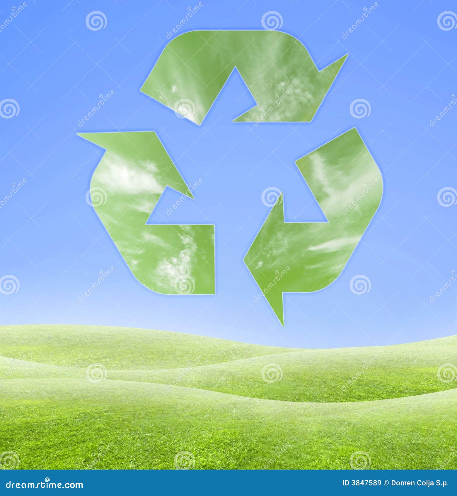 Ecology recycling symbol stock illustration. Illustration of ...
