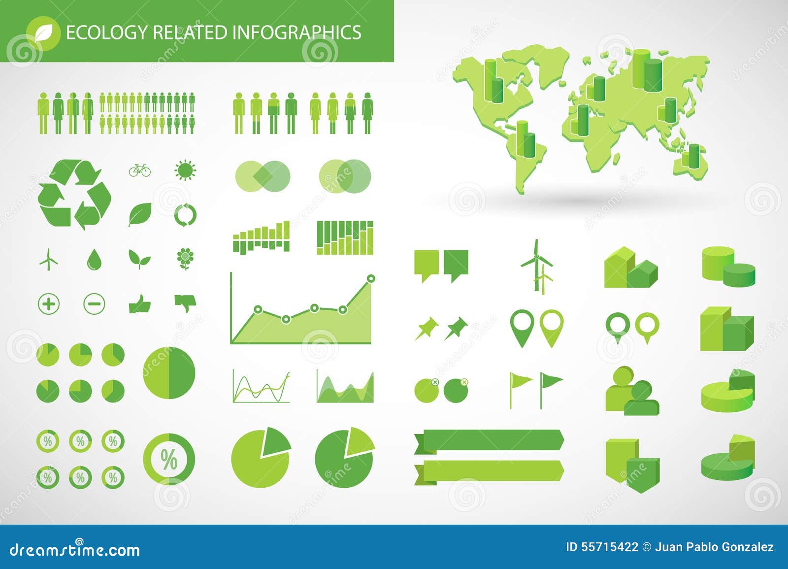 Ecology Related Infographics Kit Editorial Photography - Illustration ...