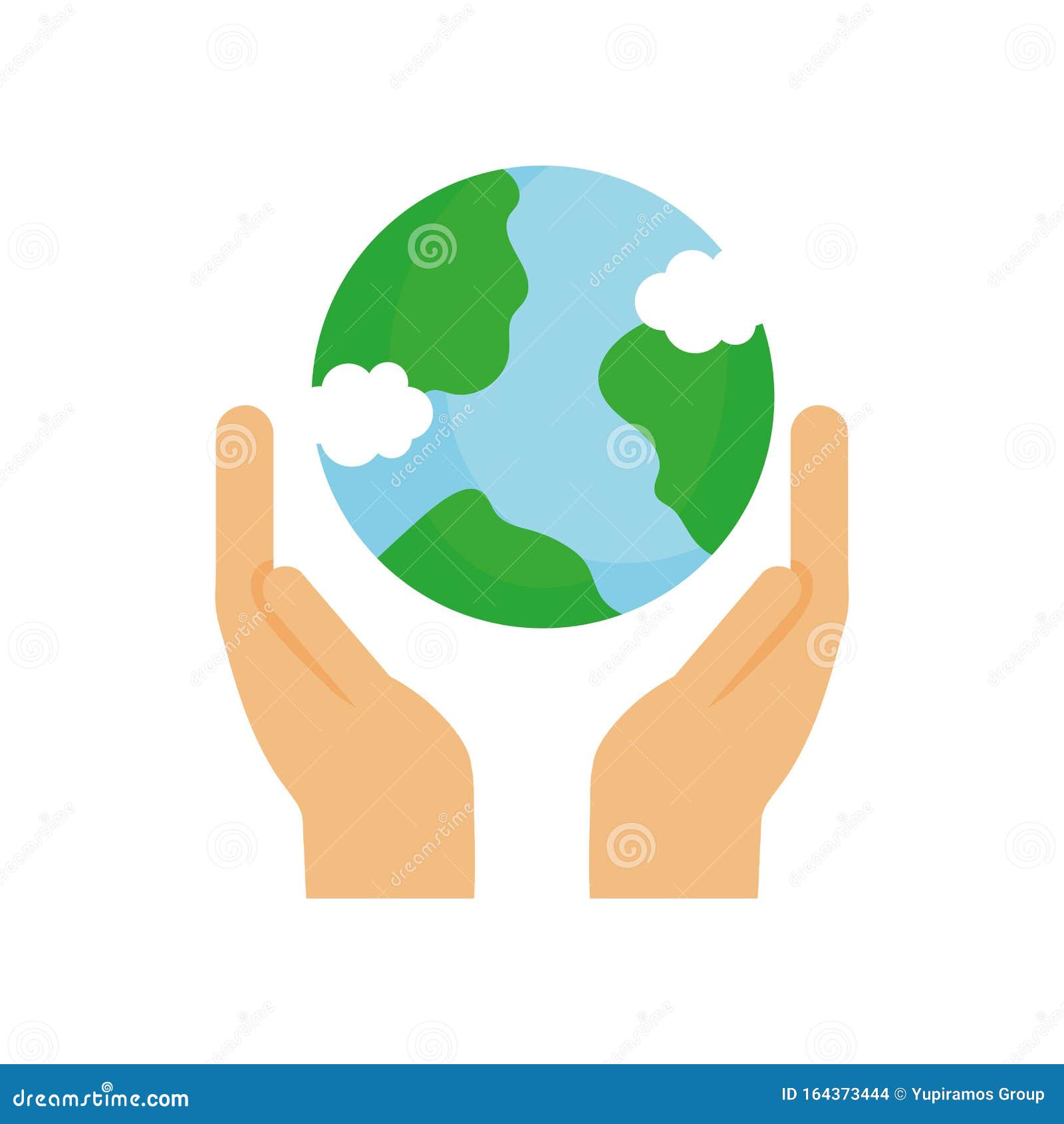 Ecology Renewable Environment Hands with World Icon Stock Vector ...
