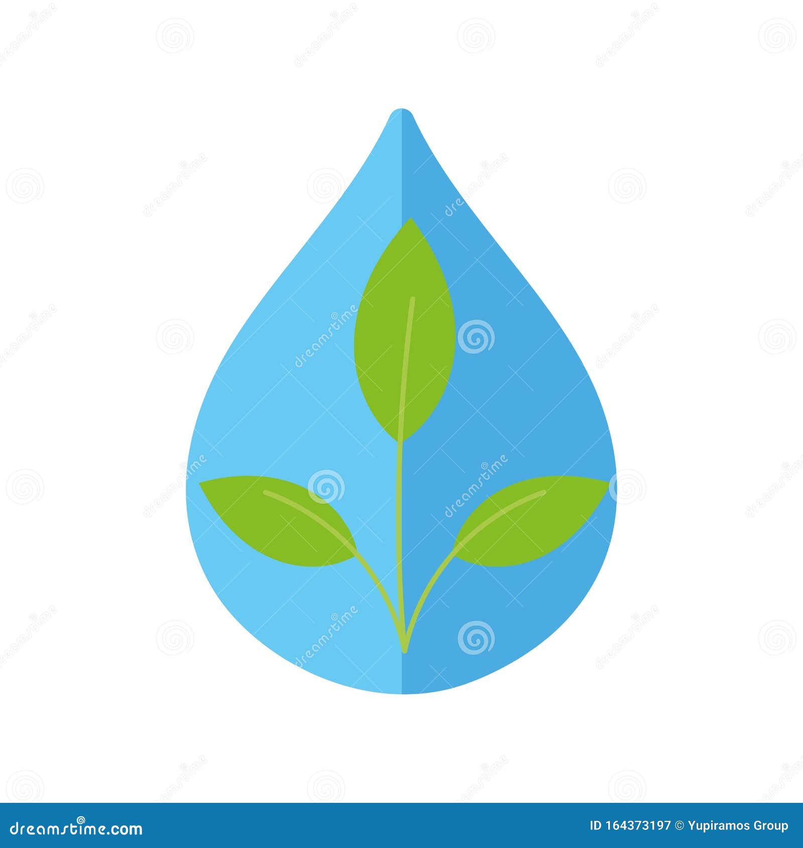 Ecology Renewable Environment Water Plant Icon Stock Vector ...