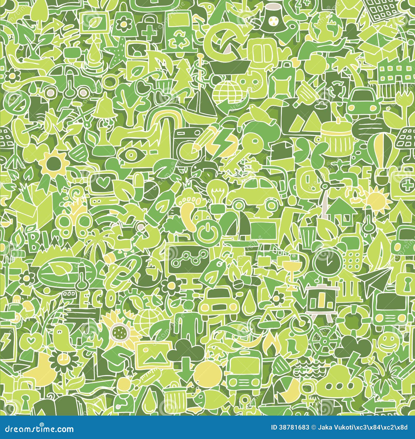 Ecology seamless pattern stock illustration. Illustration of energy ...