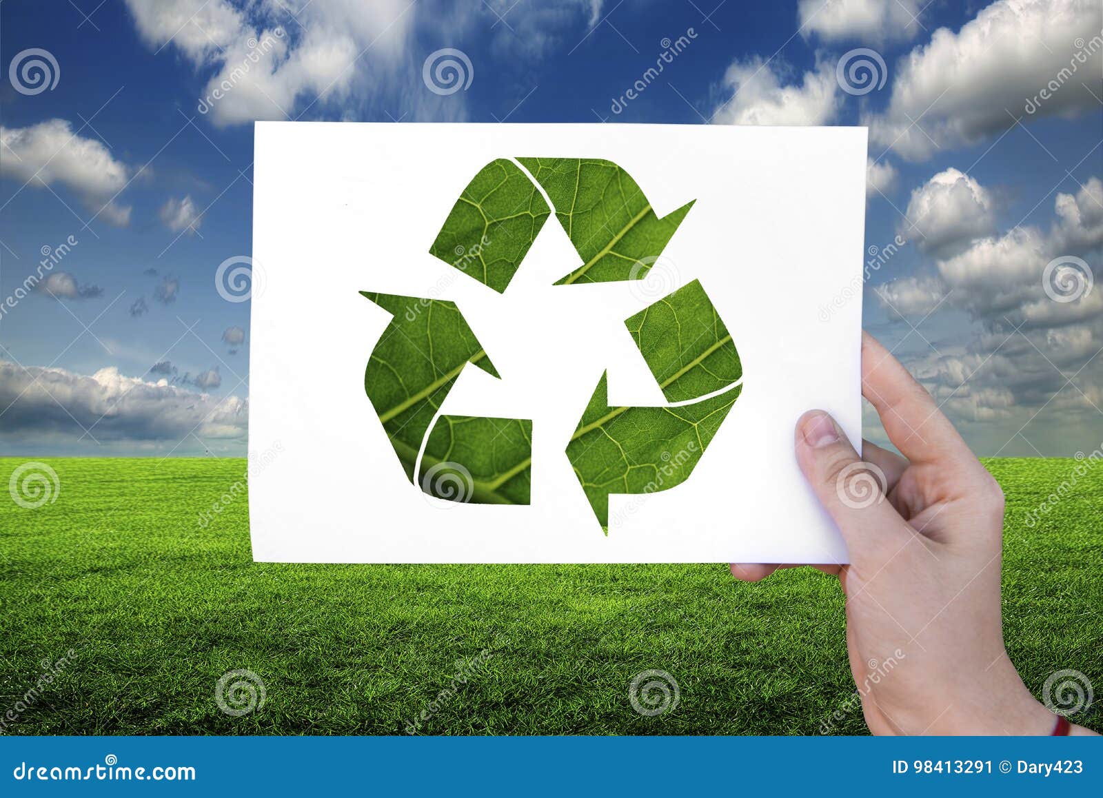 Ecology Sign on White Sheet Stock Image - Image of friendly, hand: 98413291