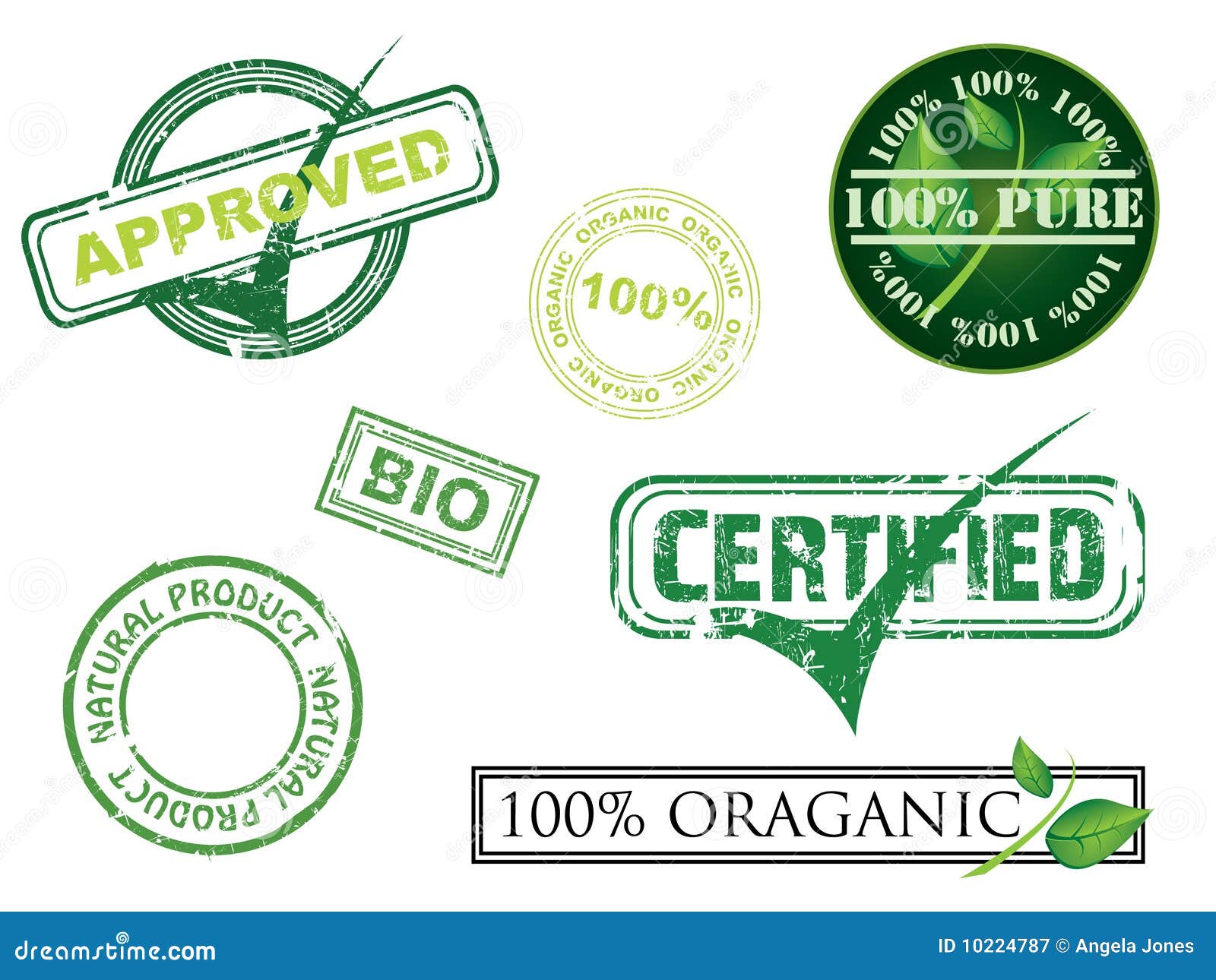 Ecology stamps stock illustration. Illustration of approved - 10224787