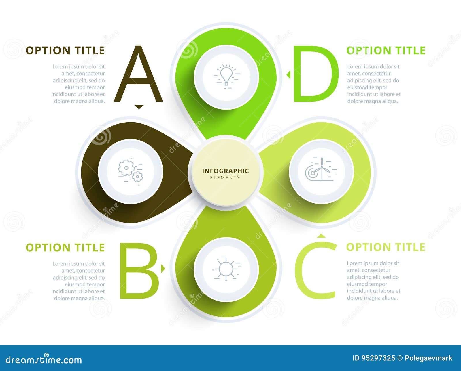 Ecology 4 Step Process Chart Infographics. Bright Ecological Stock ...