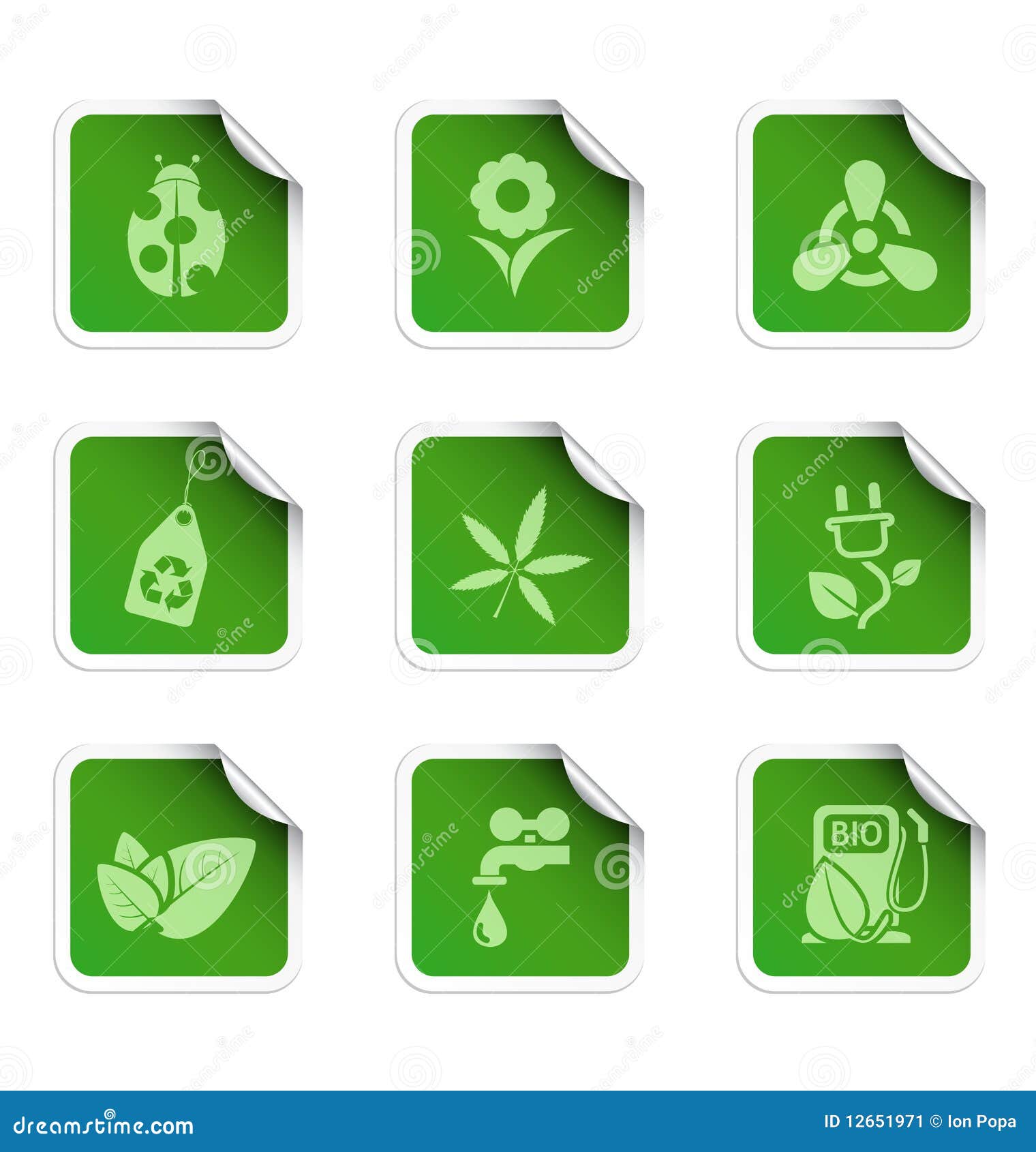 Ecology Stickers. Save Green Earth Planet Clean Environment Eco Labels ...