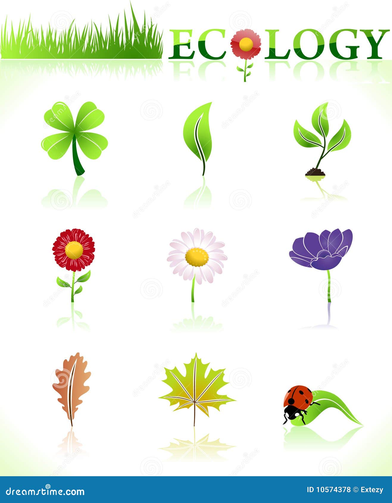 Ecology symbols natural stock vector. Illustration of download - 10574378