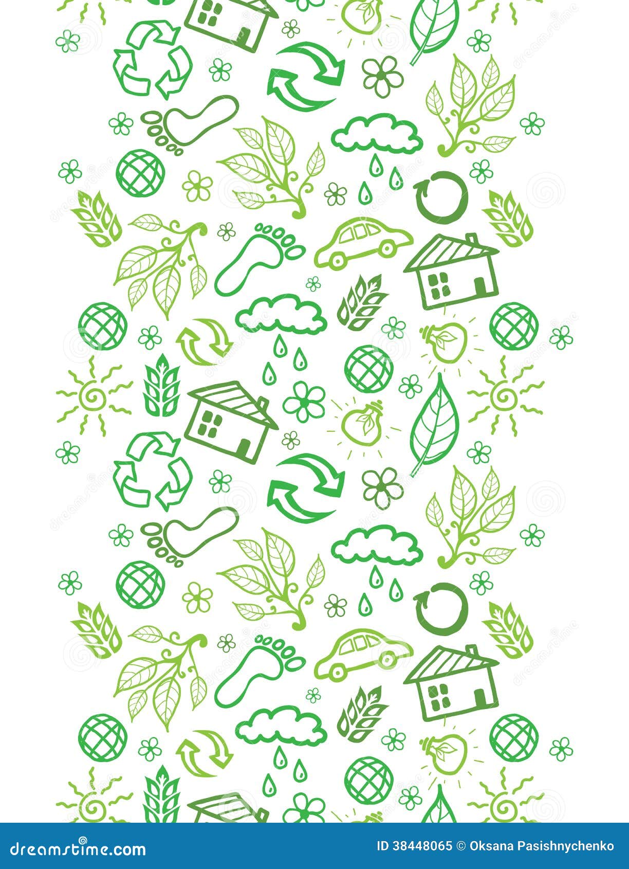 Ecology Pattern Seamless Symbols Vertical Stock Illustrations – 3 ...