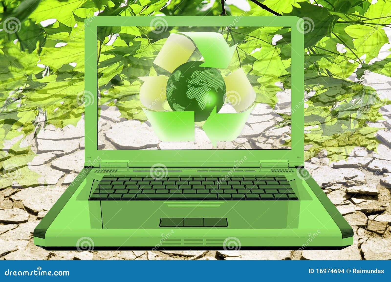 Ecology and technology stock illustration. Illustration of global ...