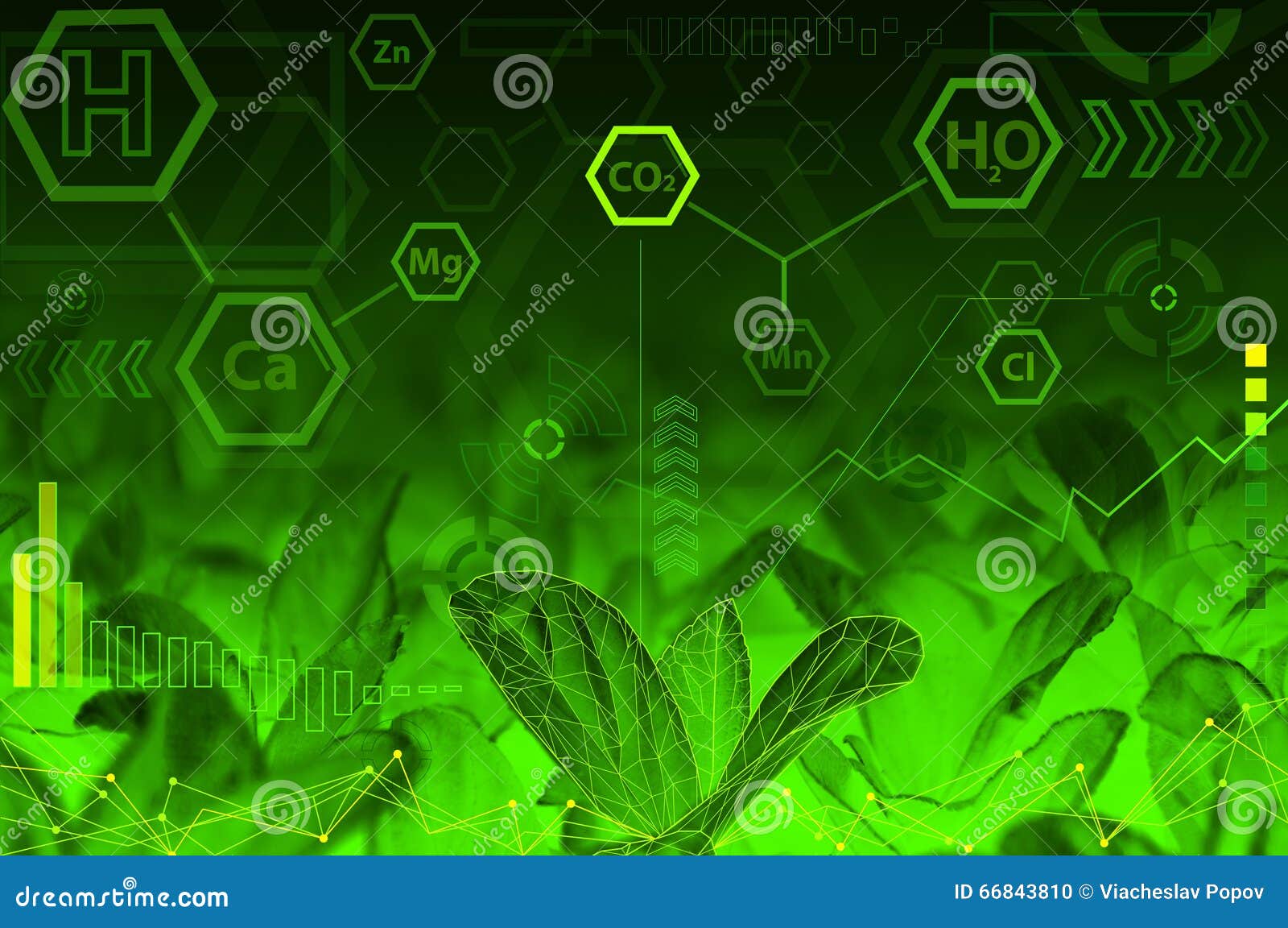 Ecology Technology Concept - Chemical Formulas Stock Illustration ...