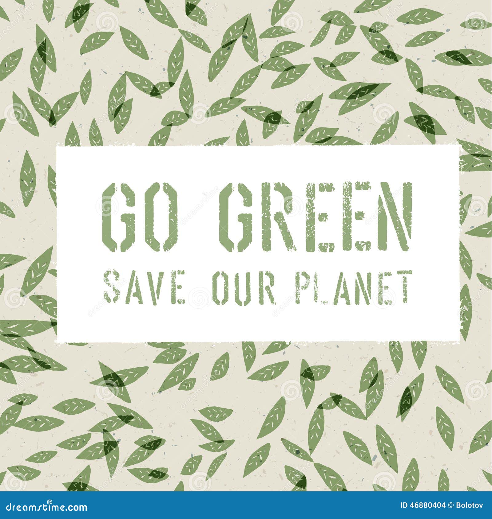 Ecology Themed Template. Go Green Stock Vector - Illustration of ...