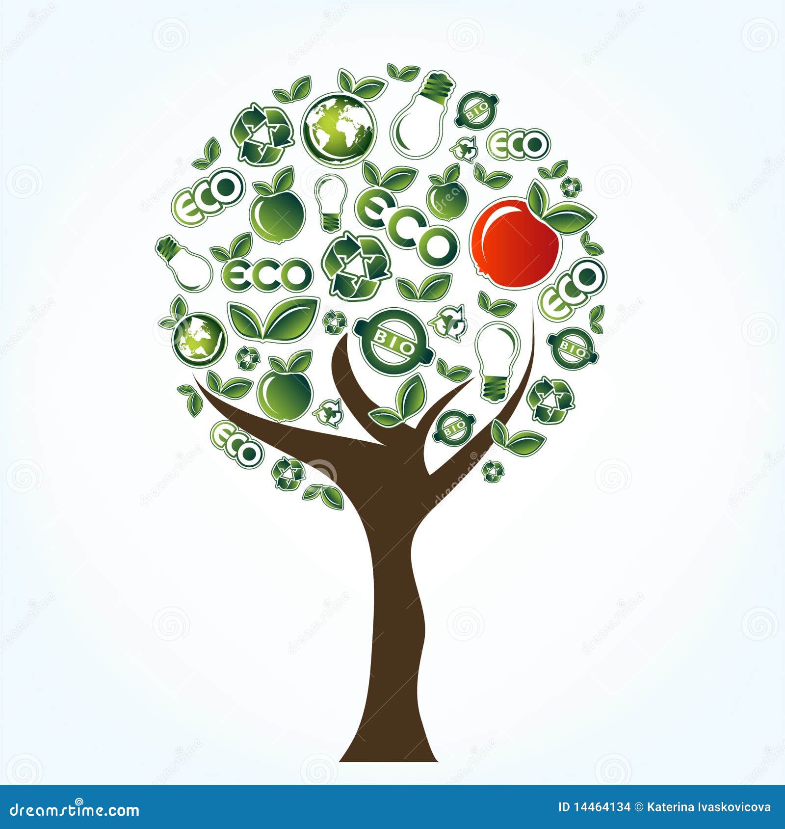 Ecology tree stock vector. Illustration of globe, journal - 14464134