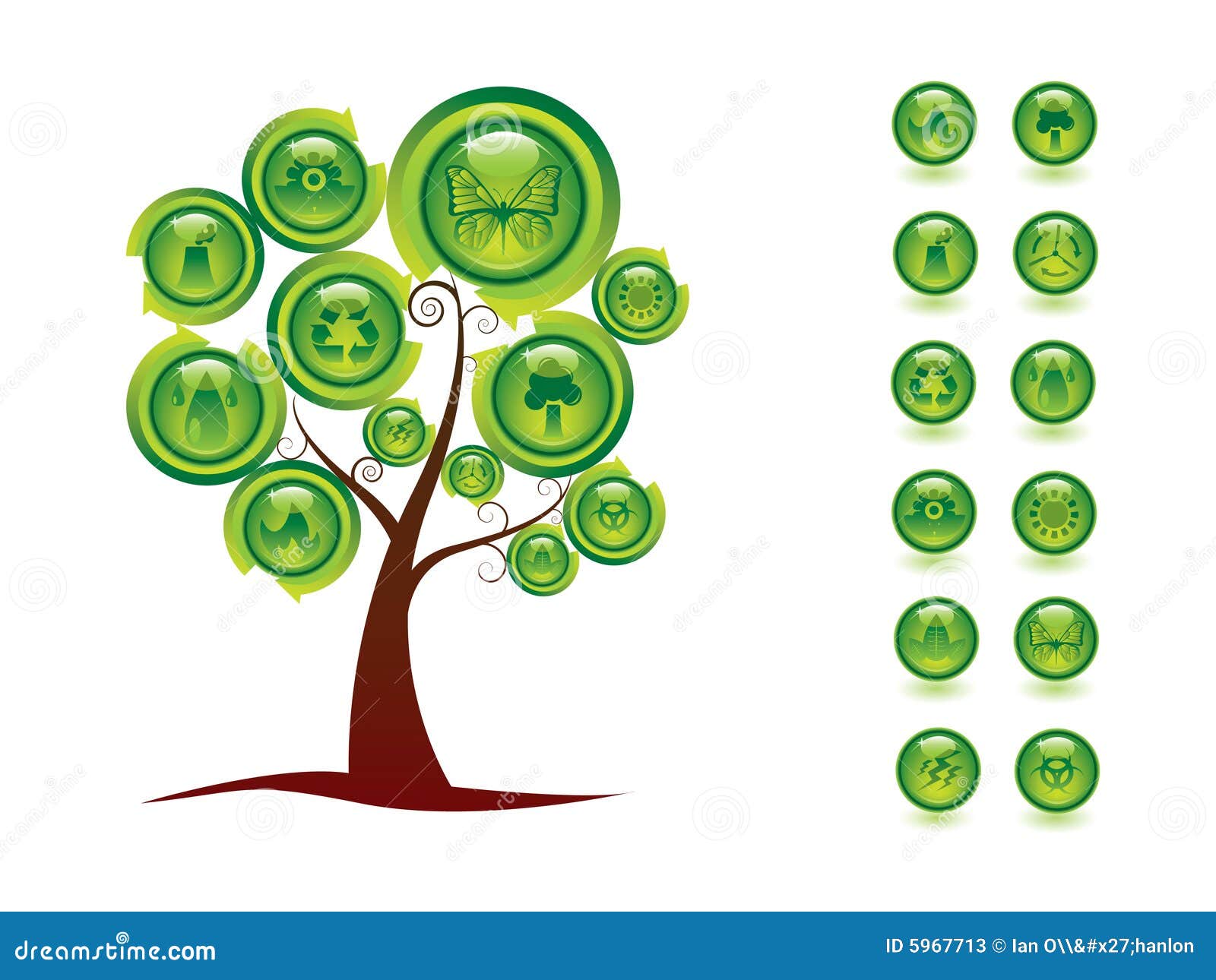 Ecology Tree Infographics Vector Illustration | CartoonDealer.com #84917410