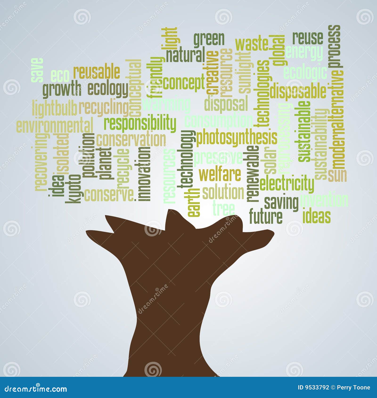 Ecology Tree Text stock vector. Illustration of growth - 9533792