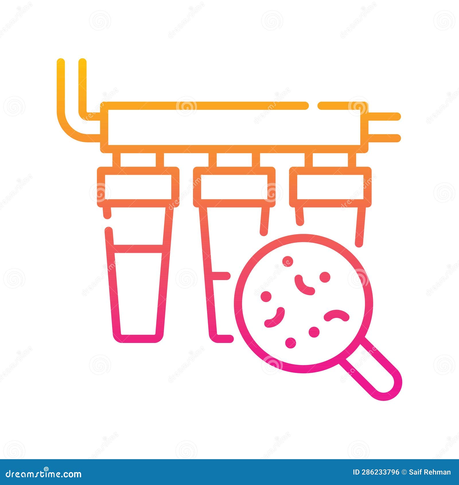 Water Purification Vector Gradient Icon Style Illustration. EPS 10 File ...