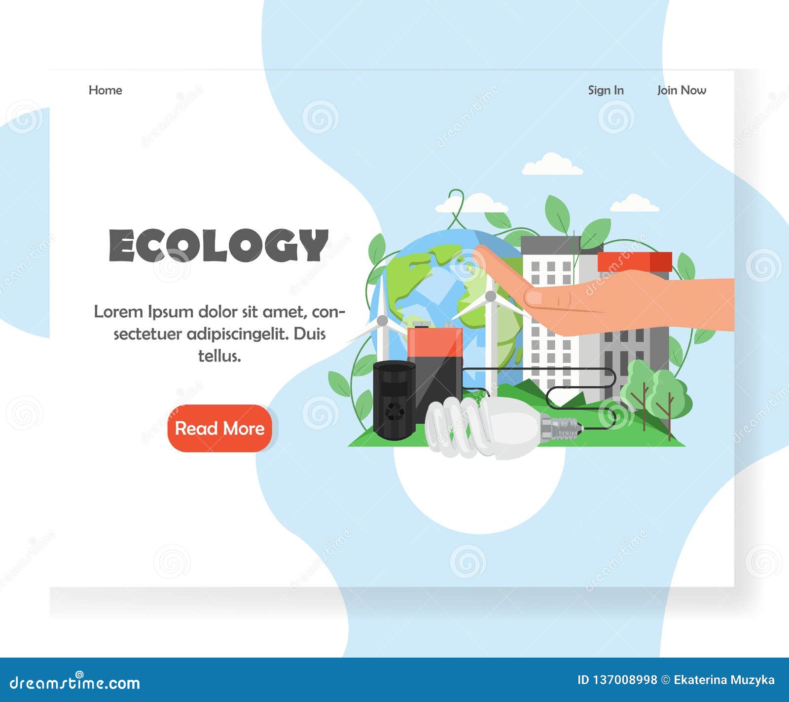 Ecology Vector Website Landing Page Design Template Stock Vector ... Ecology Vector Website Landing Page Design Template Stock Vector ...