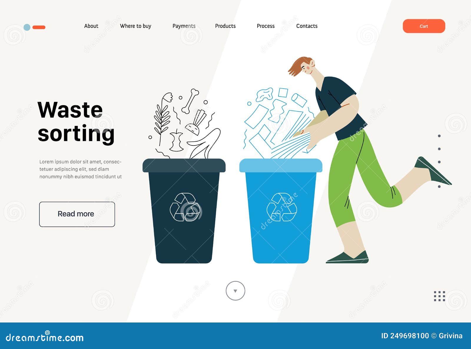 Ecology - Waste sorting stock vector. Illustration of ecological ...