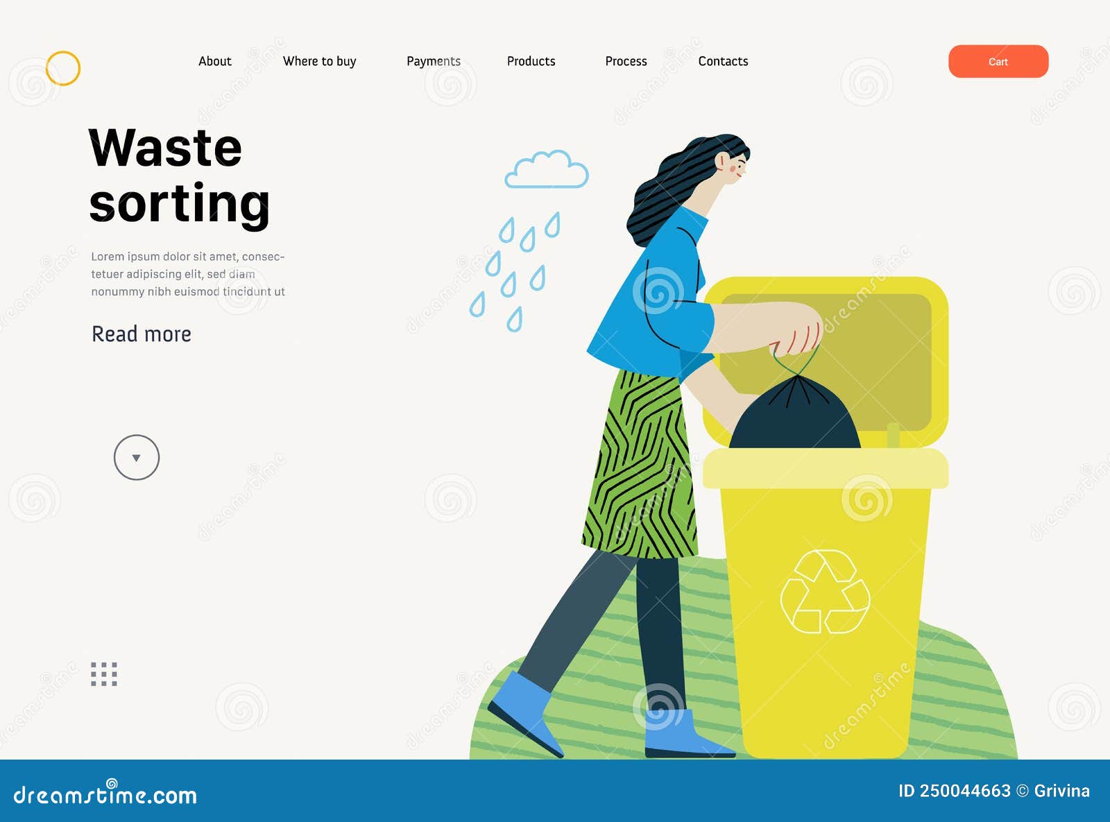 Ecology - Waste sorting stock illustration. Illustration of protect ...