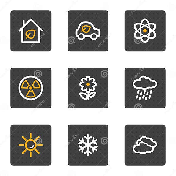 Ecology Web Icons Set 2, Grey Buttons Series Stock Vector ... Ecology Web Icons Set 2, Grey Buttons Series Stock Vector ...