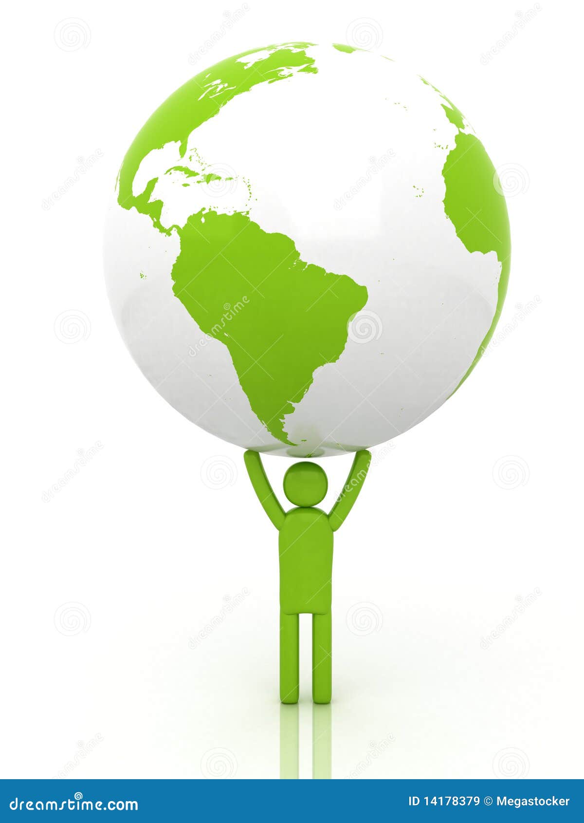 Ecoman holding Earth stock illustration. Illustration of ecoman - 14178379